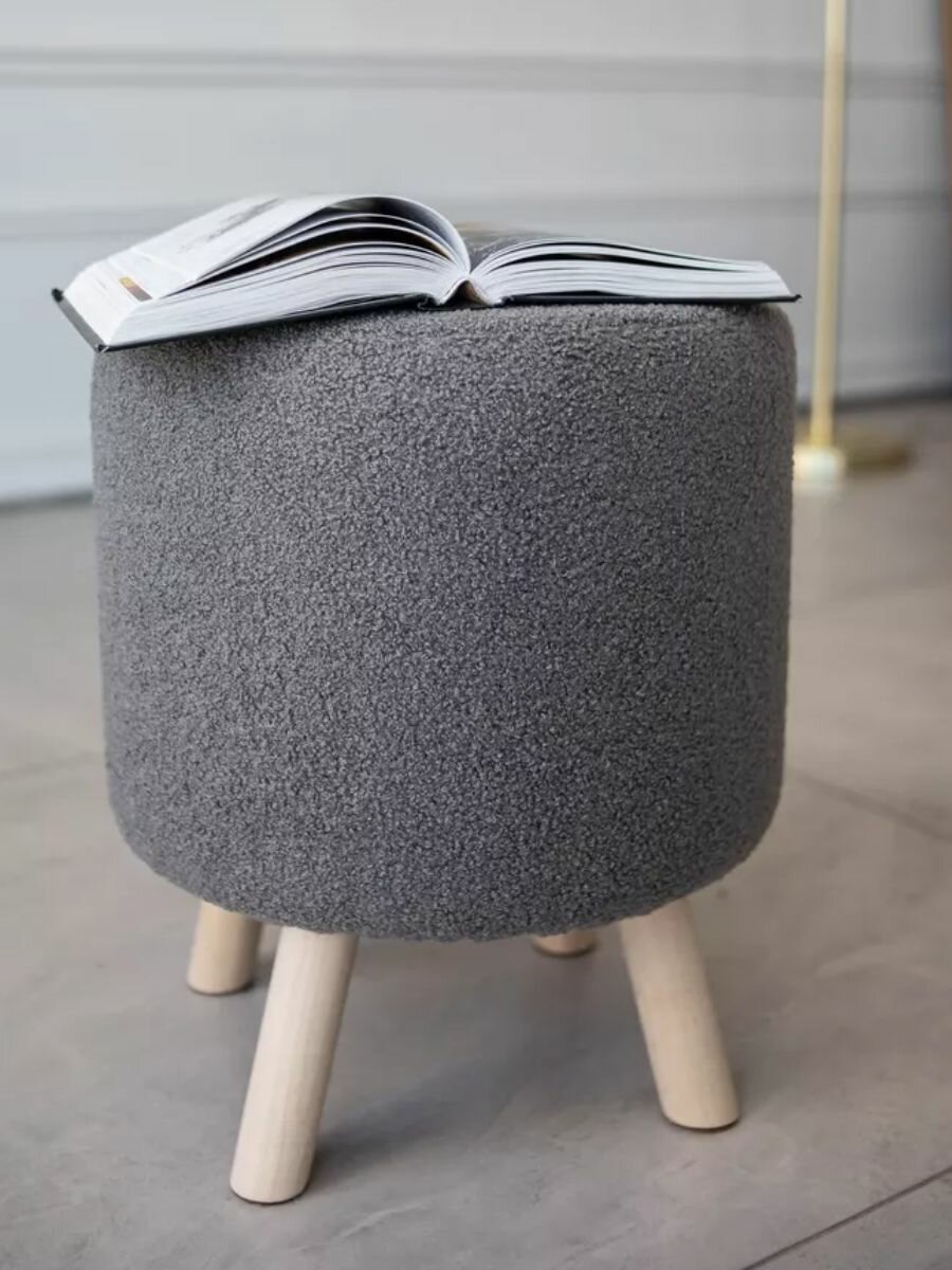 Пуфик в прихожую со съемным чехлом букле