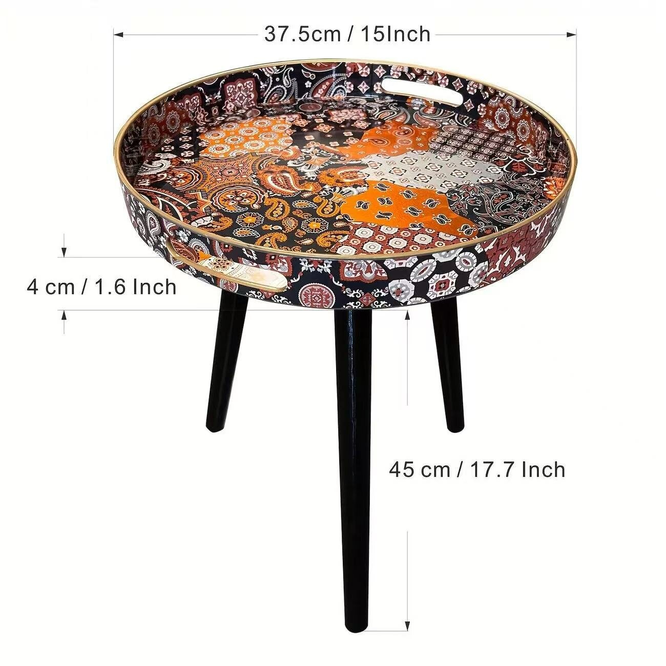 Журнальный столик , круглая столешница, съёмные ножки, небольшой боковой столик