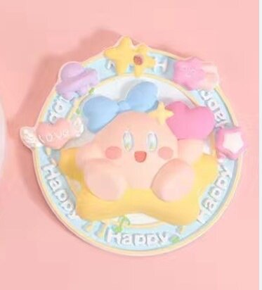 Кирби: Непокрашенная гипсовая фигурка для рисования детей, белая основа, DIY-набор