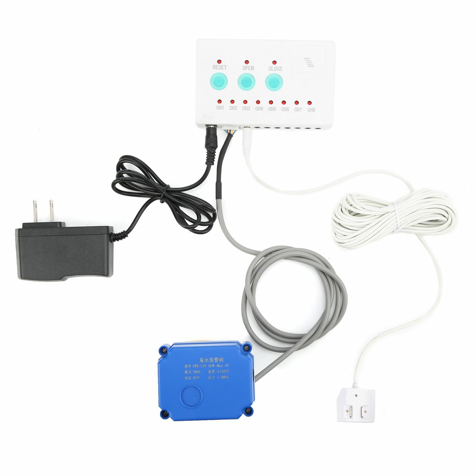 Клапан утечки воды DN25, одинарный, латунь (100-240В, US)