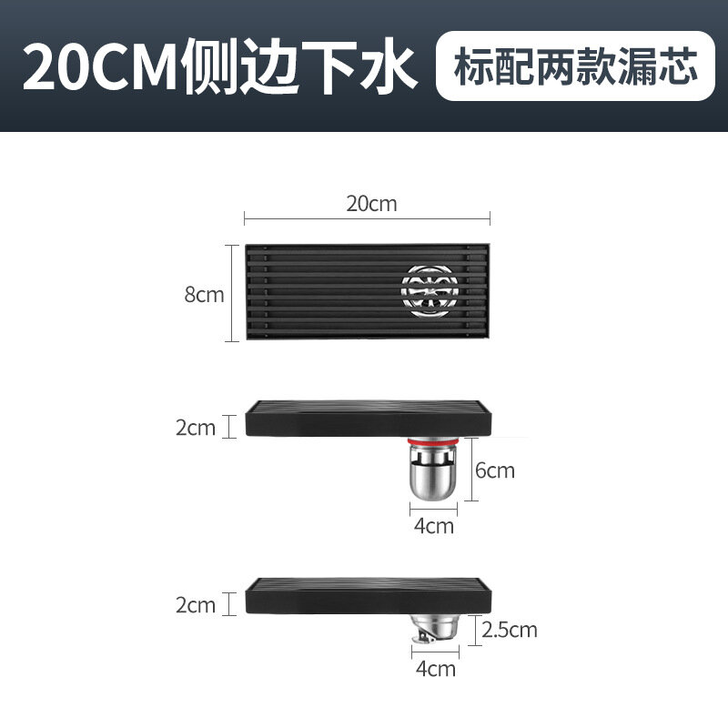 304 Нержавеющая сталь с медным сердечником, напольный слив для ванной, большой слив, антизапах, напольный слив для кухни, напольный слив для стиральной машины