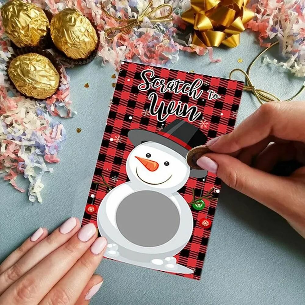 Шуточная лотерея "Рождественские пожелания" (6 шт) (буклет для заполнения)