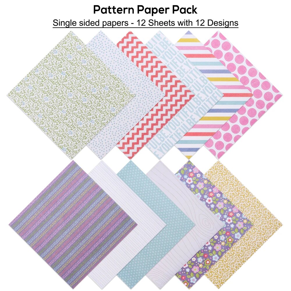 Бумага для скрапбукинга мраморная 12 листов TT745