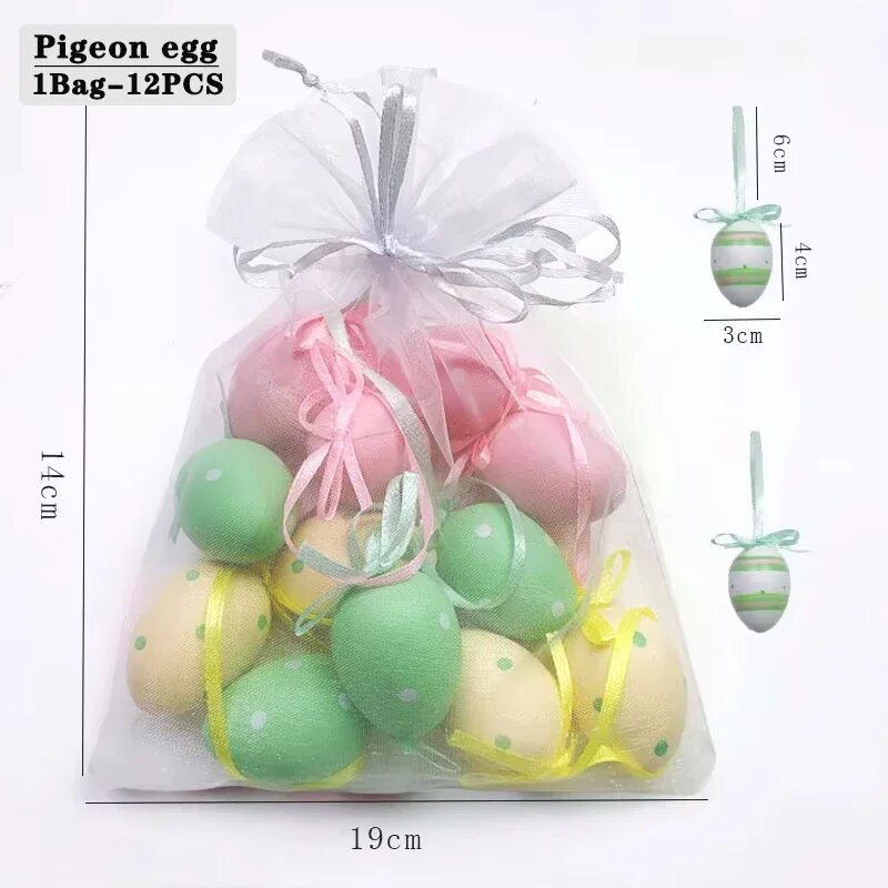 Пасхальные яйца из пенопласта 6-120 шт. Pigeon egg-1Bag