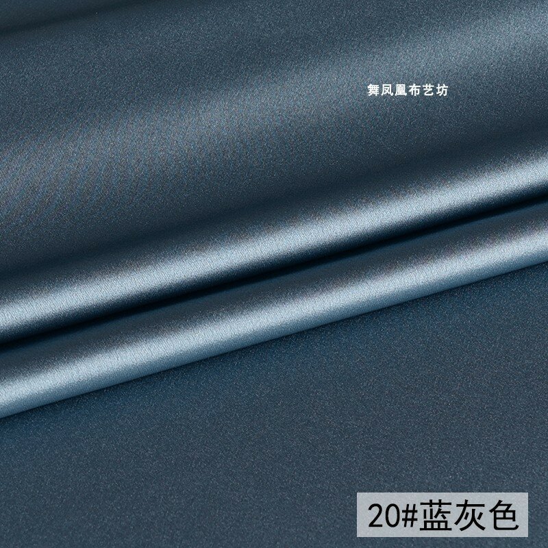 Однотонная двусторонняя ацетатная атласная ткань, глянцевая имитация шелка, дышащая, гладкая ткань для платьев