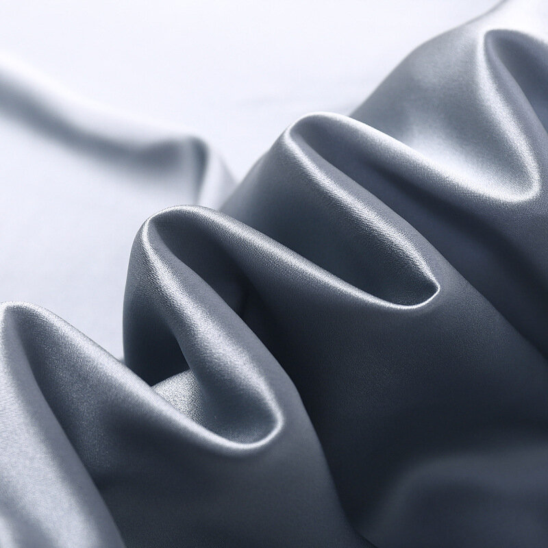 Простой креп-сатин 16/19 монме, ширина 114 см, 100% шелк тутового дерева, полный шелковый материал для оптовой одежды