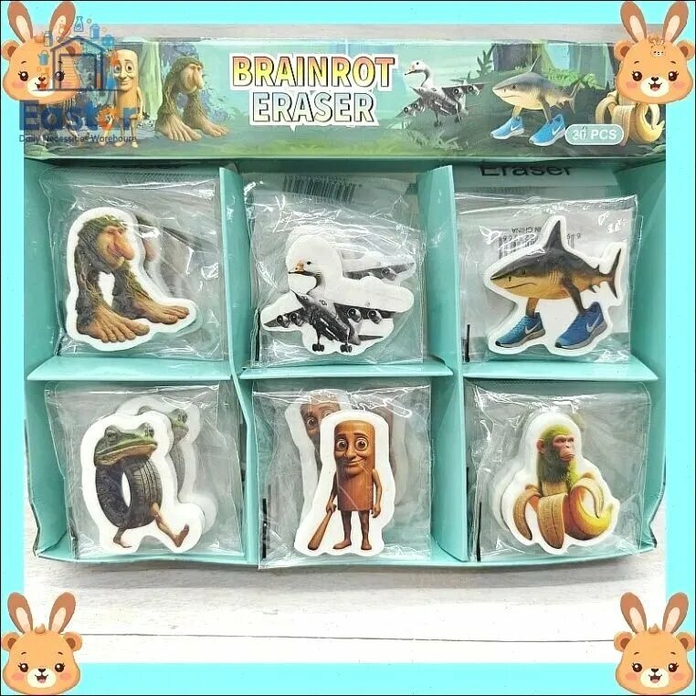 Итальянские 3D ластики MEME Палкочел бестселлер 10 штук