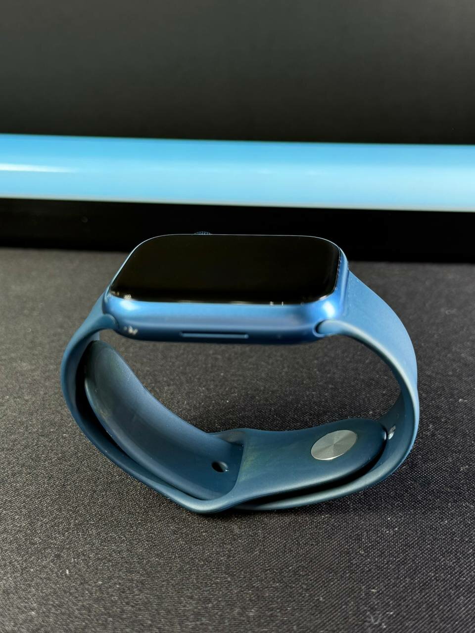 Умные часы Apple Watch 7, Blue/Blue, 45mm, S/M, 88%, алюминий, силикон