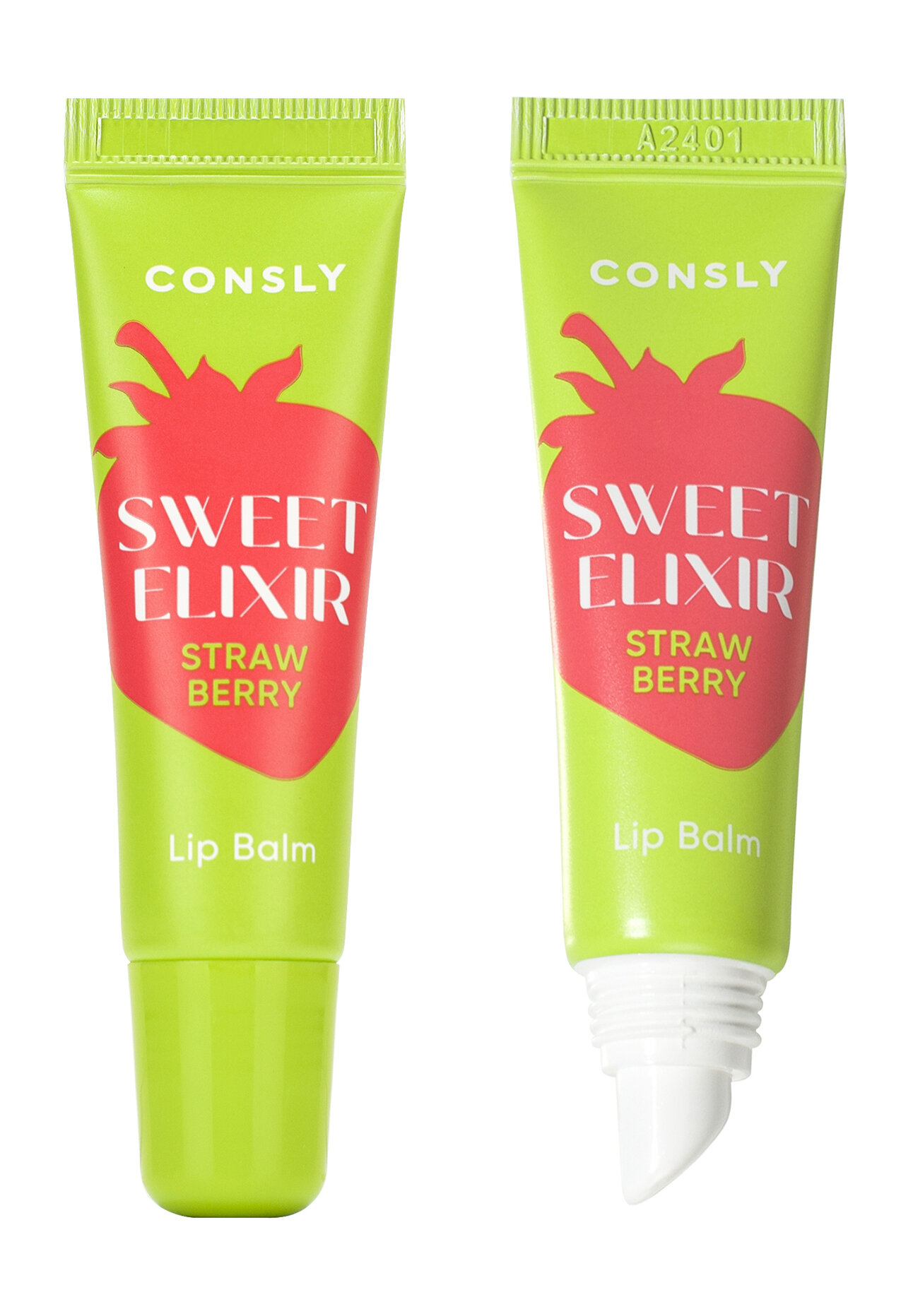 CONSLY Бальзам для губ Sweet Elixir с экстрактом клубники, 10 мл