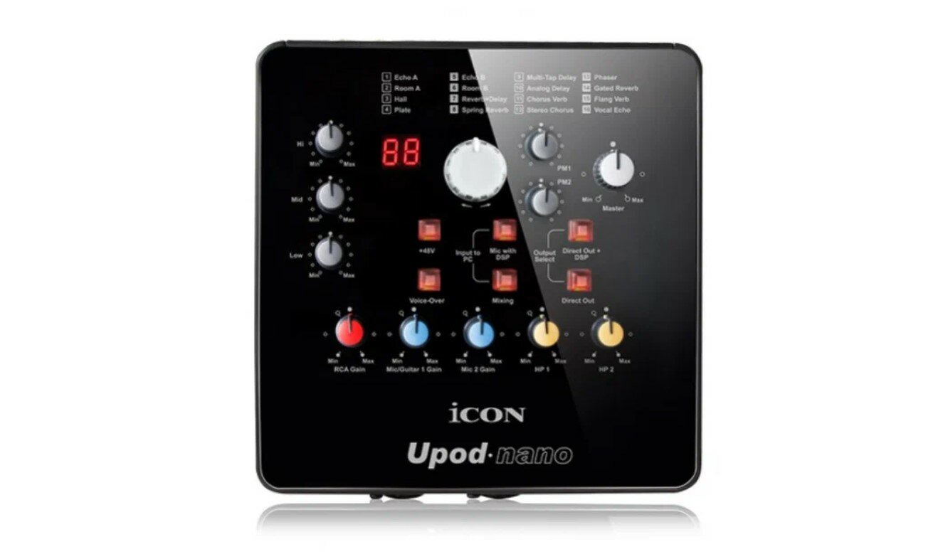ICON Upod Nano - компактный 2x2 USB-аудиоинтерфейс с DSP-эффектами и фантомным питанием