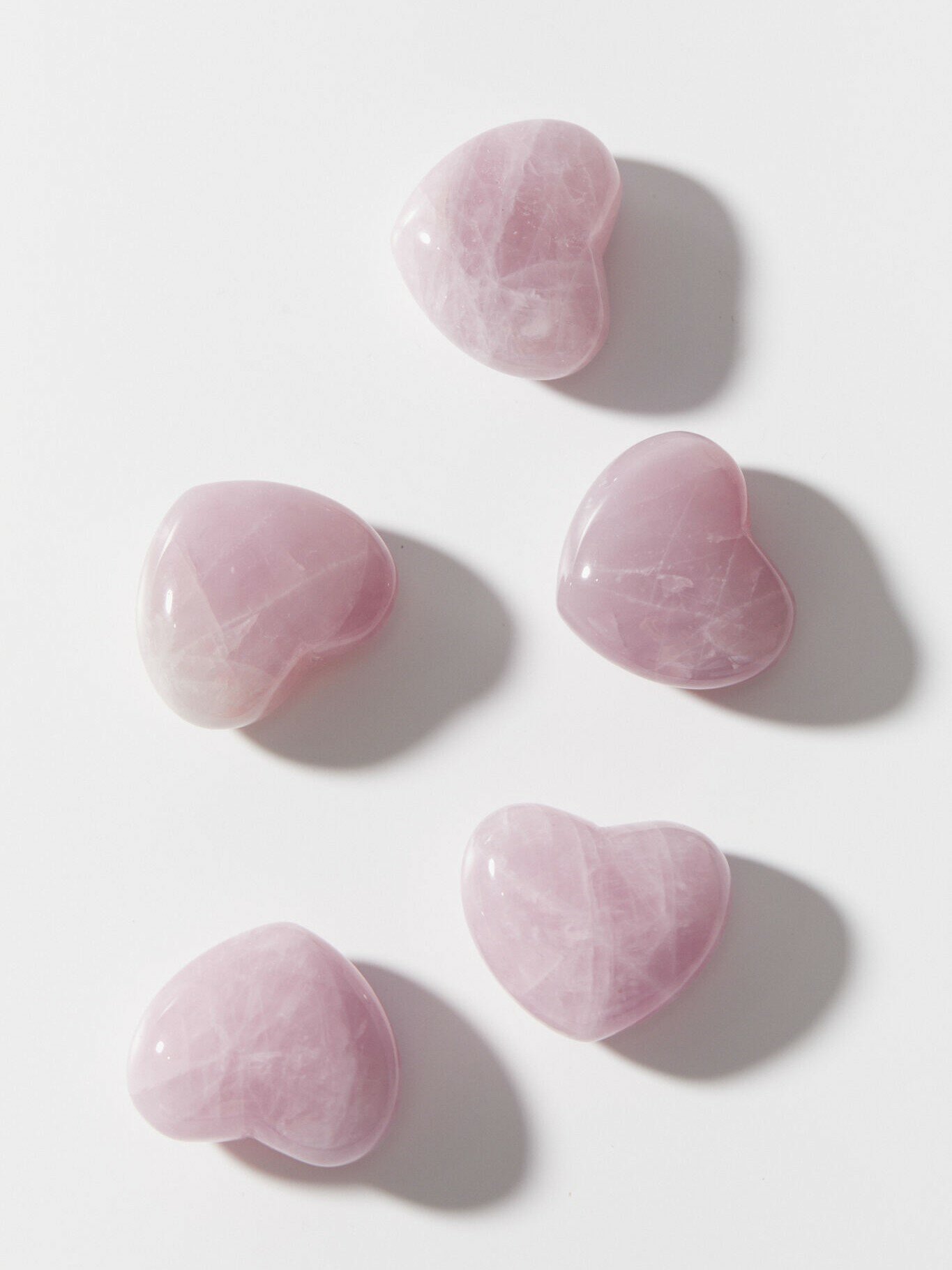 Сердечко из розового кварца QUARZ, 3,5 см, натуральный камень, 1 шт.