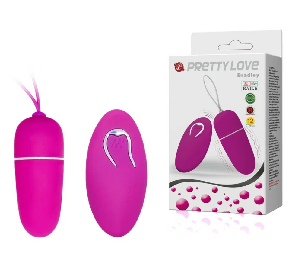 Виброяйцо «Bradley» с пультом управления 12 режимов вибрации