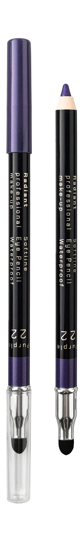 RADIANT PROFESSIONAL MAKE-UP Карандаш для глаз Softline Eye Pencil Waterproof водостойкий, 1,2 г, 22 Пурпурный