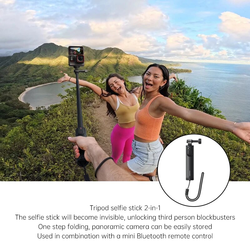 Оригинальный аксессуар для спортивной камеры Insta360 - палка для селфи 114 см / 3 м для Ace Pro 2 / Ace Pro / X5 / X4 / X3