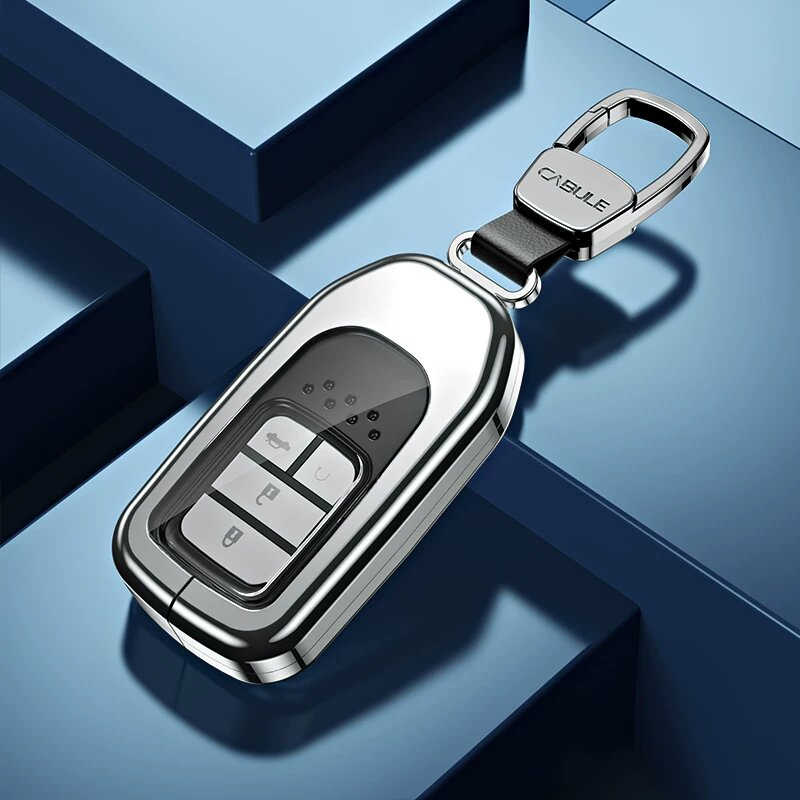 Ключевой брелок Honda CR-V G Series, серебристый квадратный замок, для моделей 2015-2022, 4 кнопки, элегантный