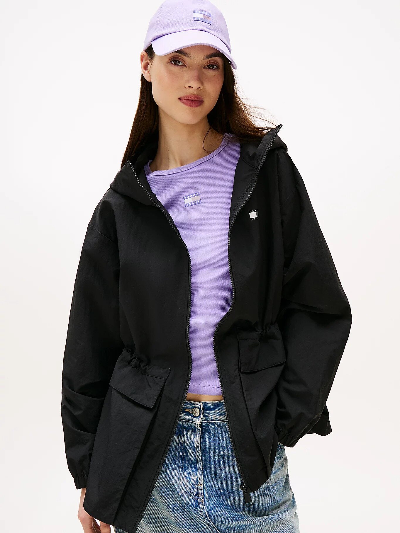 Ветровка Tommy Jeans, размер L, черный