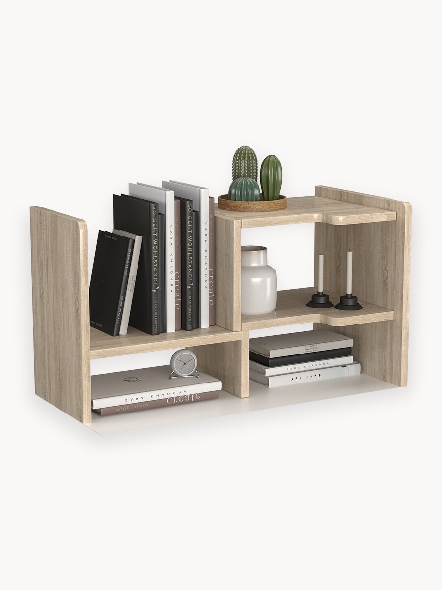 Полка настольная Вектор №28-П, Дуб Сонома. Производство товара - компания ТОБ.