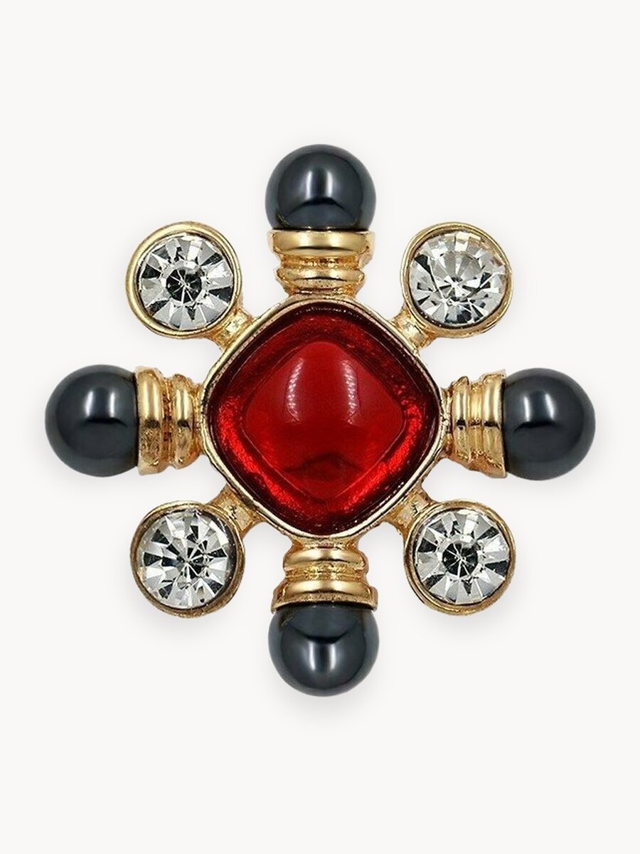 Брошь, стразы