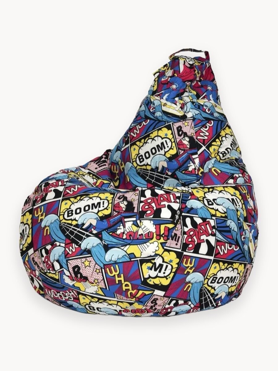 Кресло-мешок Груша велюр, цвет BOOM (размер XXL), PuffMebel