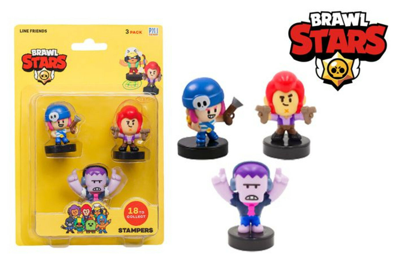 Набор фигурок-штампов Brawl Stars: Фрэнк, Кольт, Пэнни в блистере (3 шт) (BRW5020D)