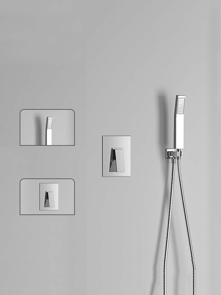 Оборудование для душа, встроенный душевой набор, латунь, горячая и холодная вода, устанавливается на стену