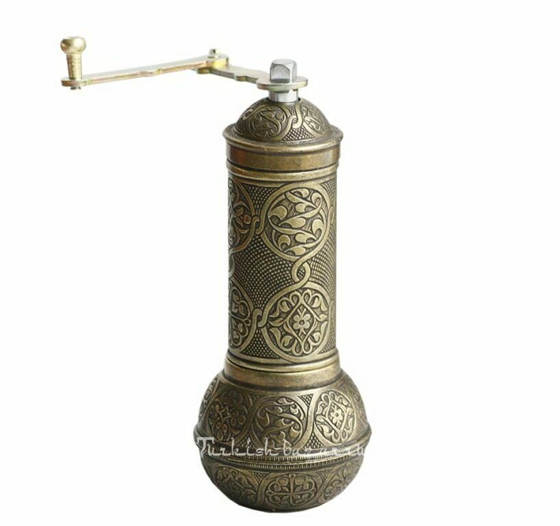 Кофемолка ручная турецкая сферическая, латунь