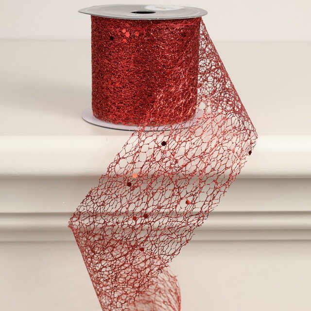 Декоративная лента Ragnatela - Dao 270*6 см красная, Kaemingk, 612376-1