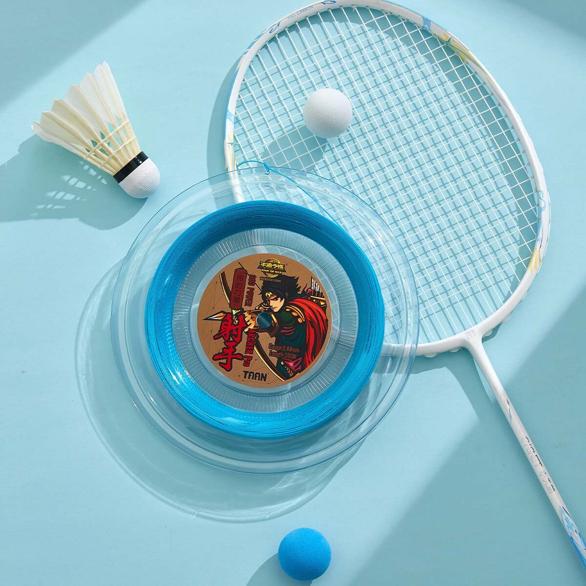 Струна TAAN ARCHER Pro, для бадминтона, BLUE, длина 200 м, 1шт