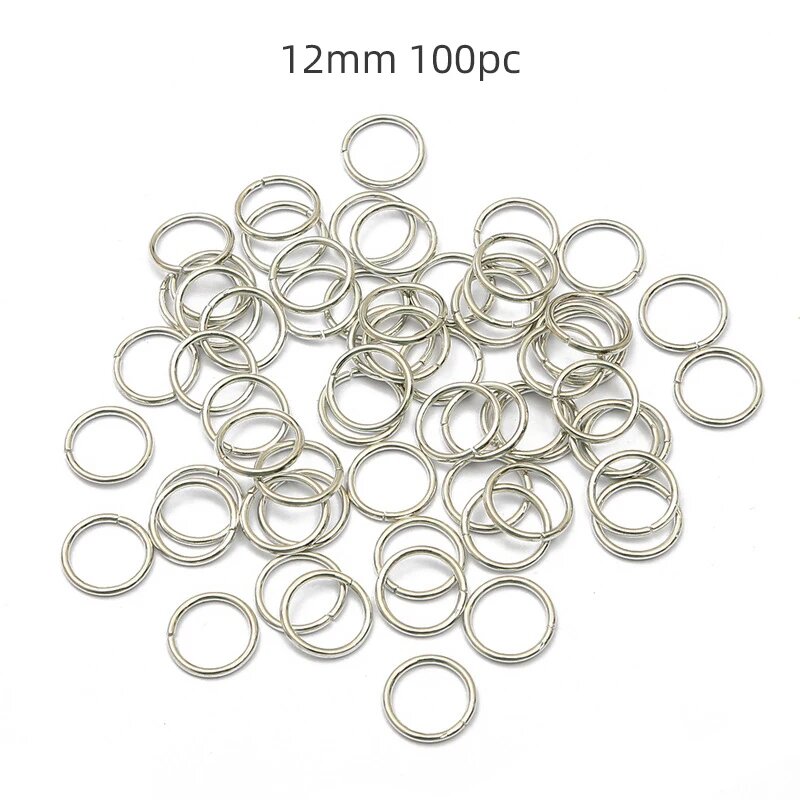 Металлические кольца для кос 100/200 шт. 12mm White K color
