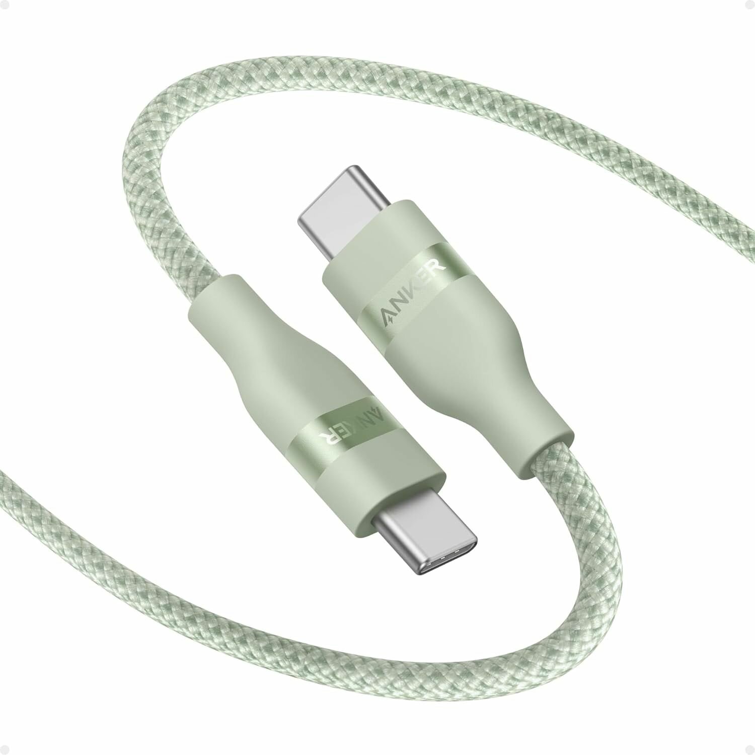 Кабель Anker Nano Flexible Multi-Color Braided Cord USB-C to USB-C 240W 0.9m - Green