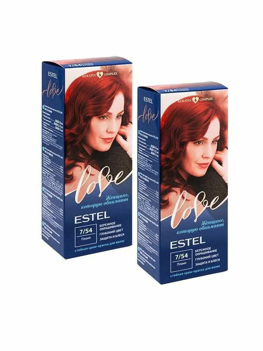 ESTEL Стойкая крем-краска LOVE, тон 7/54 "Пламя" (набор, 2шт)