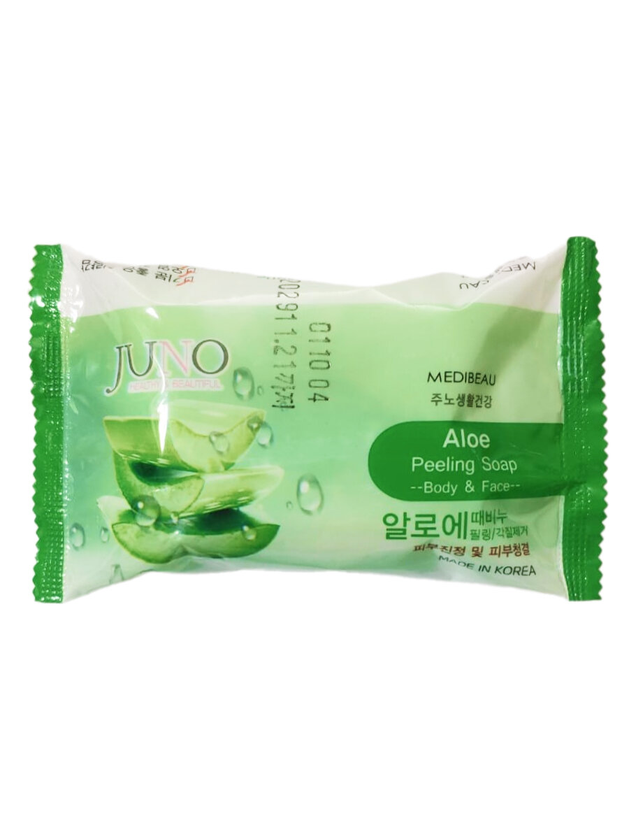 MEDIBEAU Косметическое пилинг-мыло для лица и тела с экстрактом алоэ / Aloe Peeling Soap, 150 г