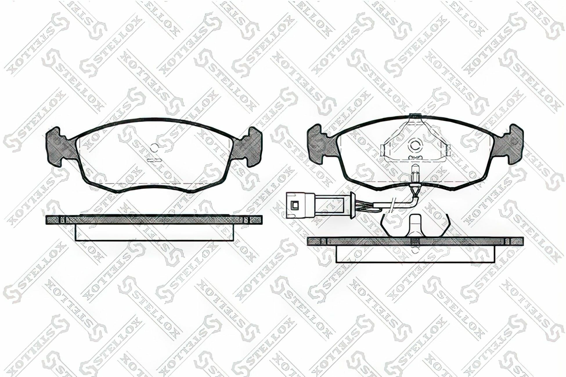 Колодки дисковые передние для Форд Эскорт 4, 5, 6, Классик, Скорпио 1 183 002-SX STELLOX