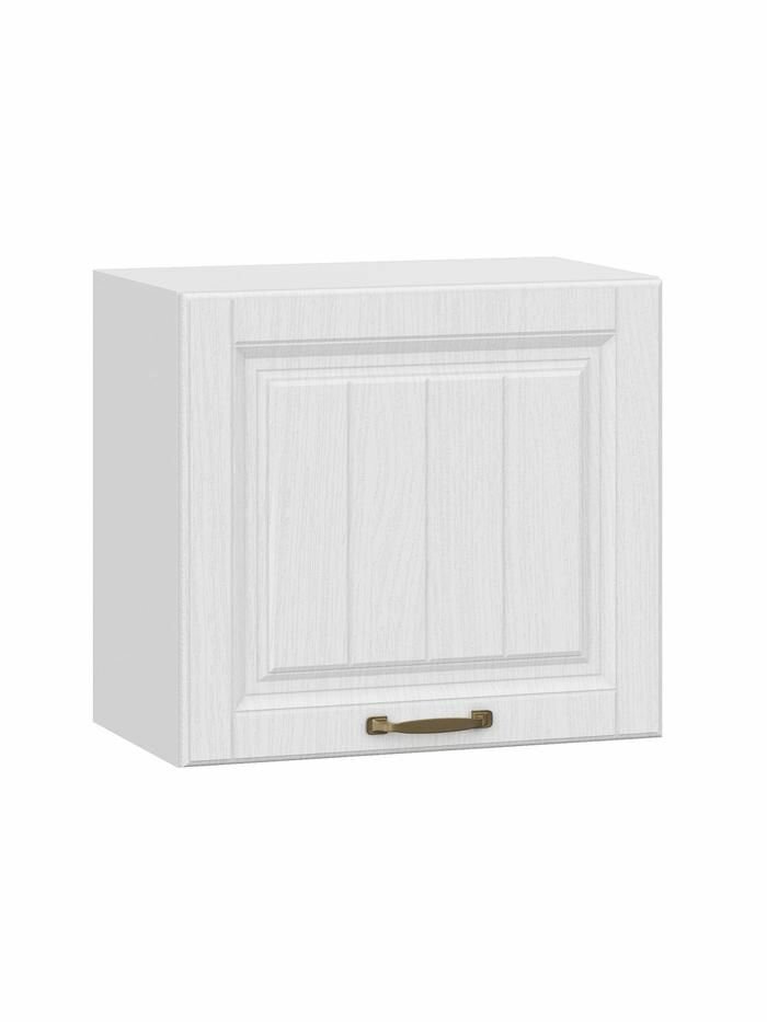 Кухонный модуль навесной, шкаф Флоренс, 50х29.6х45.6 см, Белый / Белый текстурный