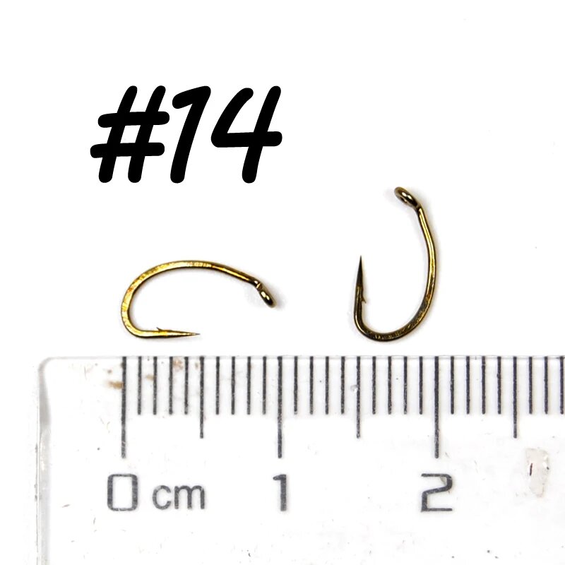 Bimoo 25 шт. крючков для нахлыста nymph #10 12 14 16 18 25pcs size 14