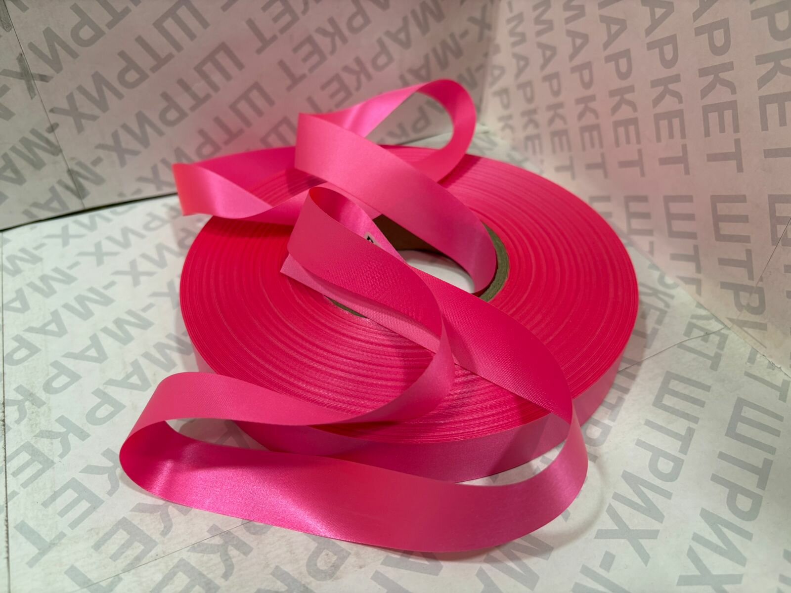 Лента сатиновая светло-розовая 25х200 (для TT-печати) 1 рулон в комплекте