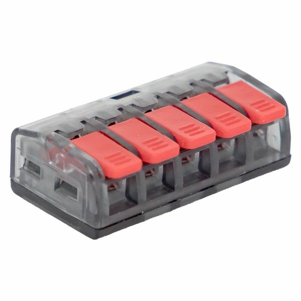 Клемма строительно-монтажная СМК 221-415 5-проводная 0.2-4кв. мм (уп.50шт) PROxima EKF plc-smk-221-415