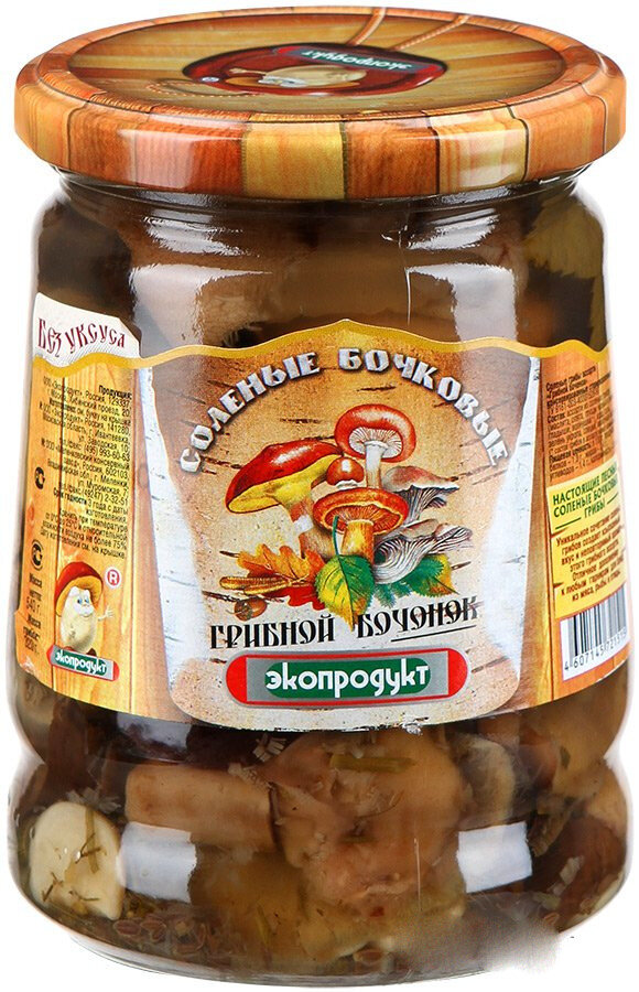 Грибной бочонок соленые бочковые Экопродукт 580 мл