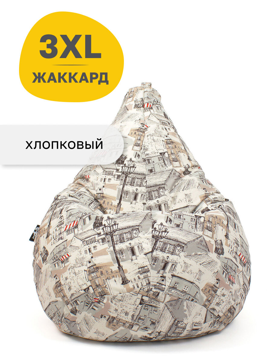 Кресло мешок груша GoodPoof Жаккард XXXL Мезонс