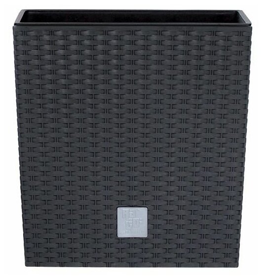 Кашпо плетеное для цветов Prosperplast Rato Low 11+15,8л, антрацит