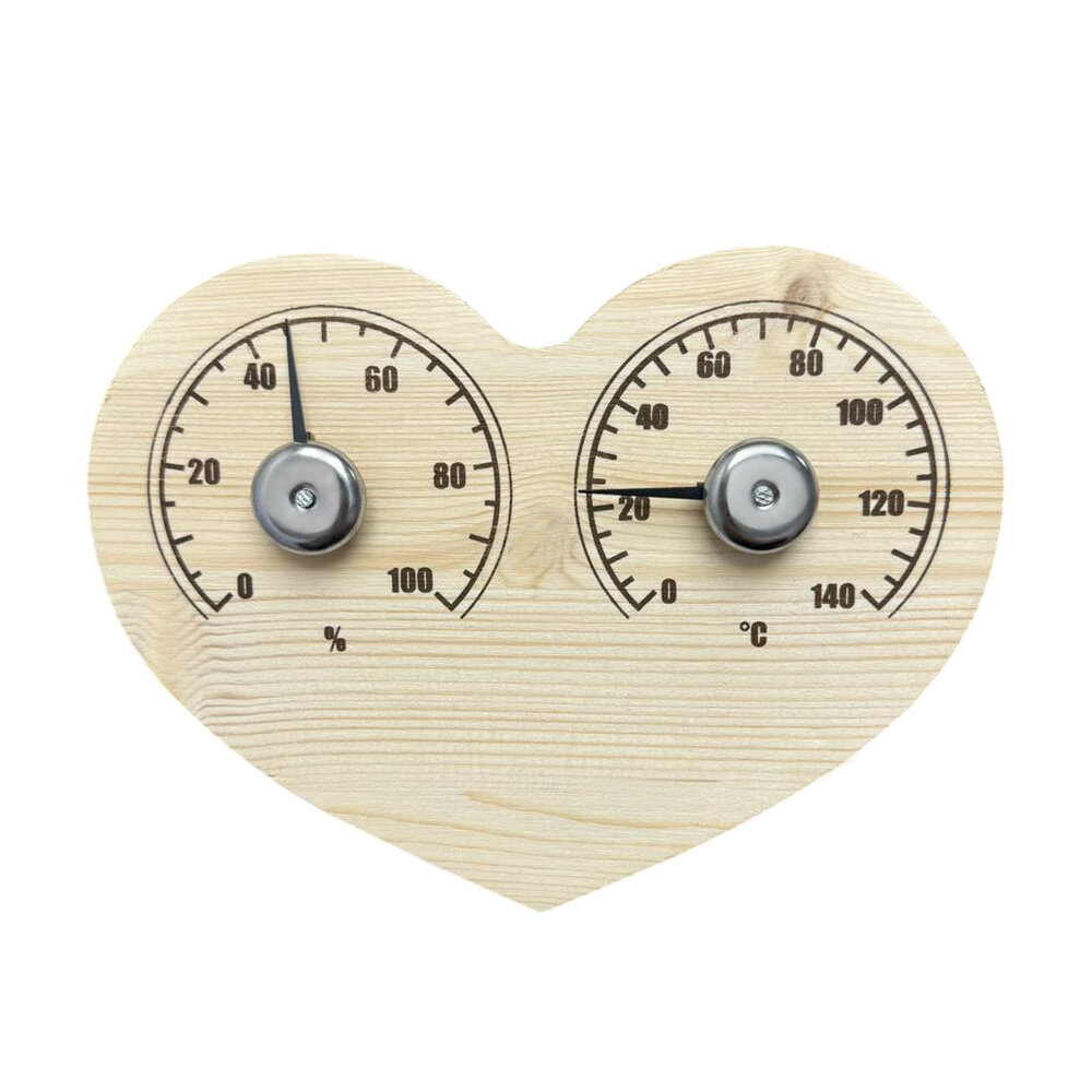 Станция банная открытая термометр гигрометр СБО-3ТГ Сердце без рисунка