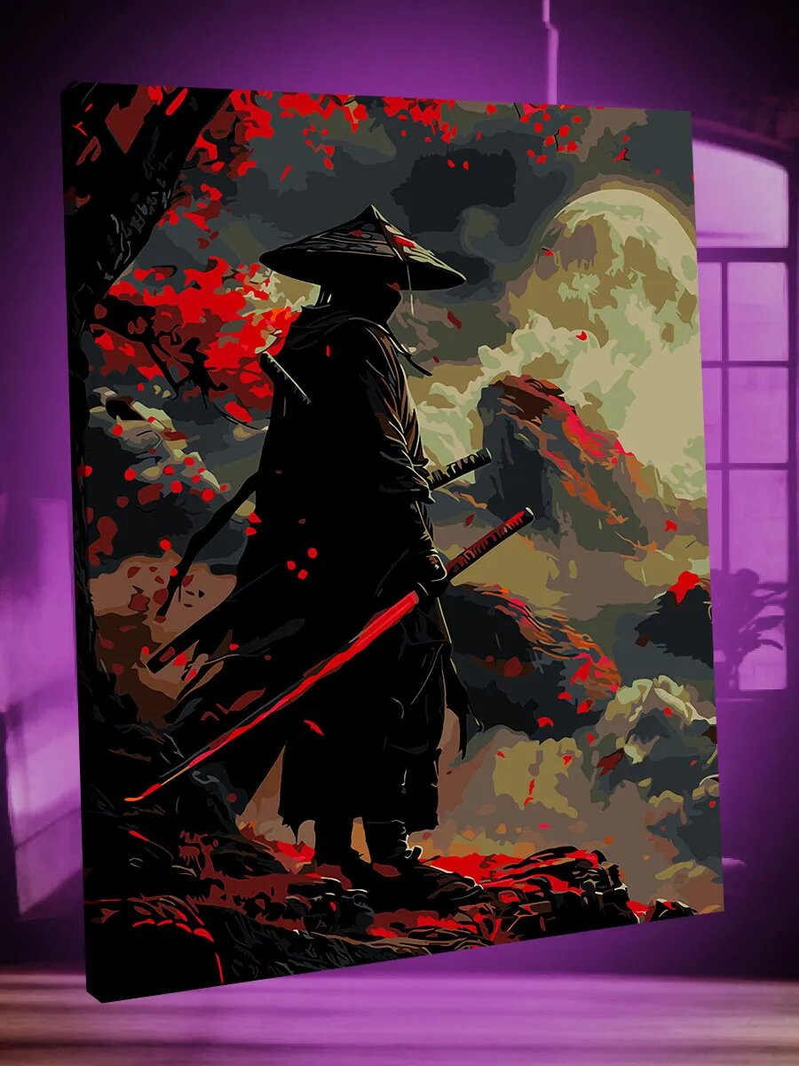 Картина по номерам Самураи