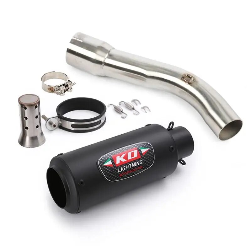 Выхлопная труба для YAMAHA FZ1, глушитель из нержавеющей стали, длина 51 мм, подходит для мотоциклов любой год Stainless steel