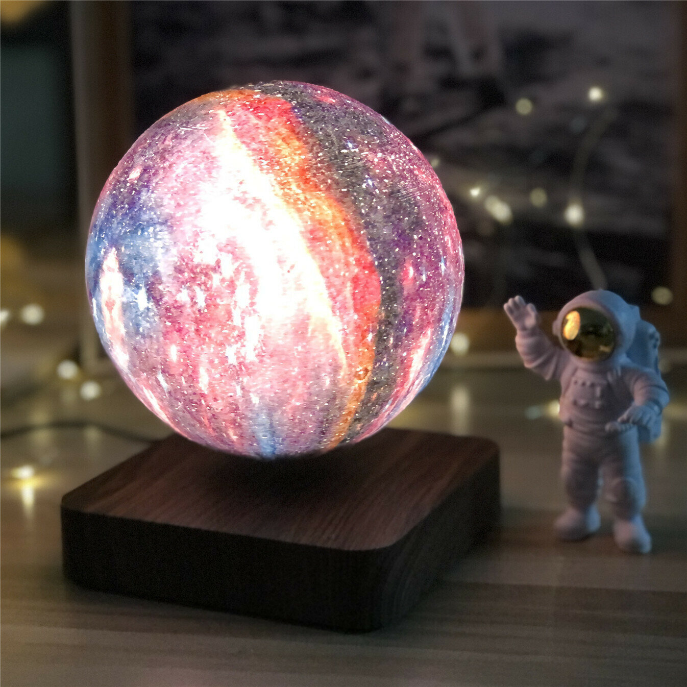 Настольная лампа Planet, Магнитная левитация, Светильник декоративный Ночник, Динамик Bluetooth