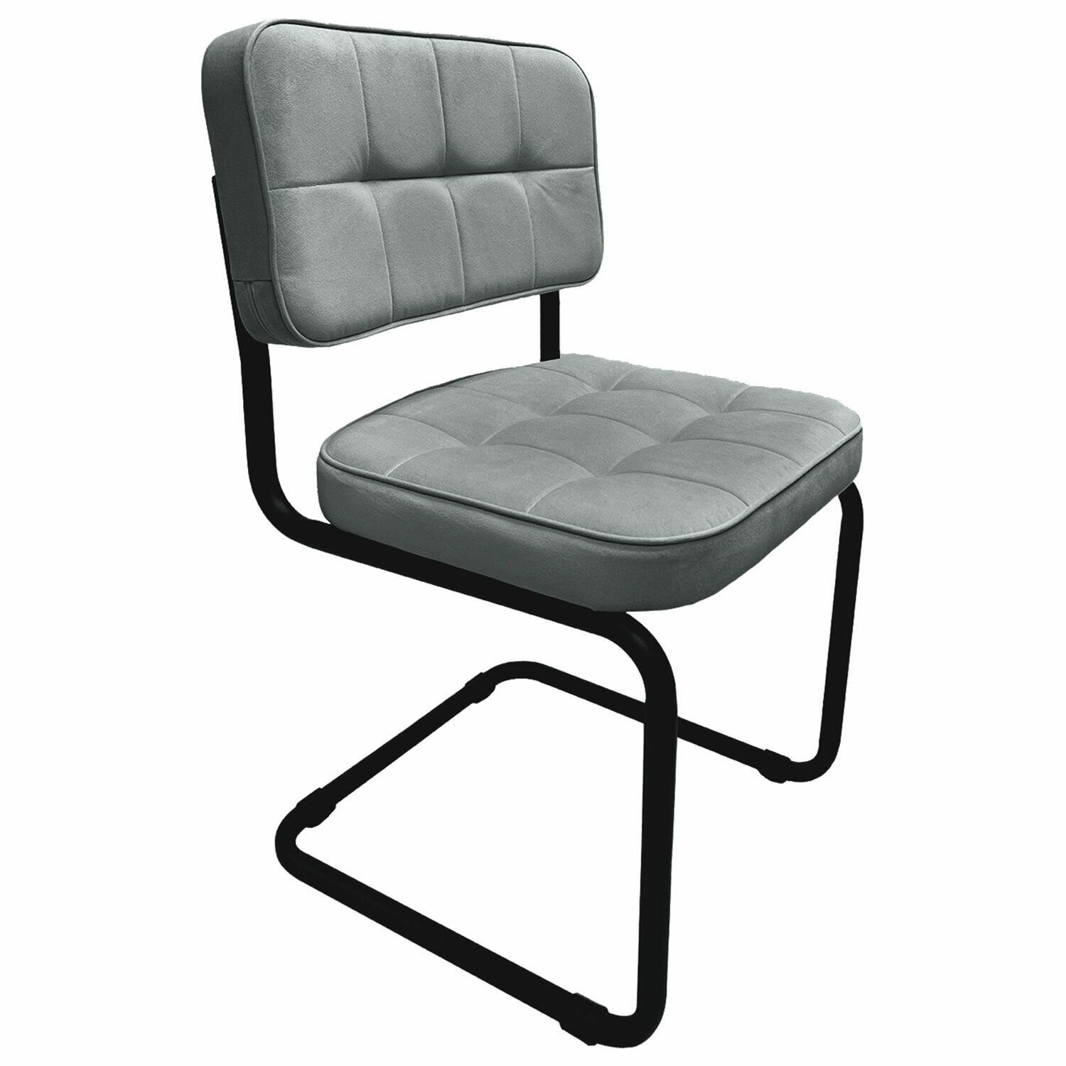 Стулья Comfur 2 шт, РС14М, черный каркас, велюр, графит, разобранные