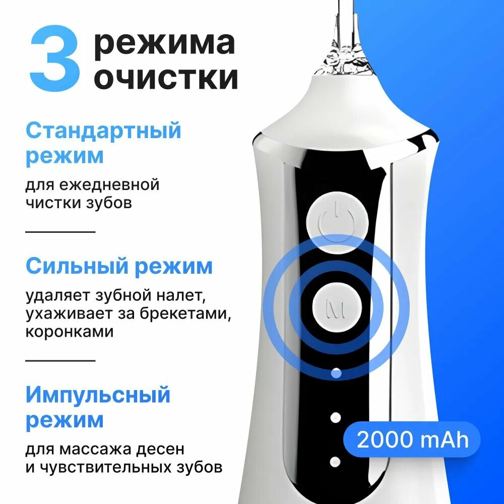 Ирригатор, портативный, беспроводной, питание от аккумулятора