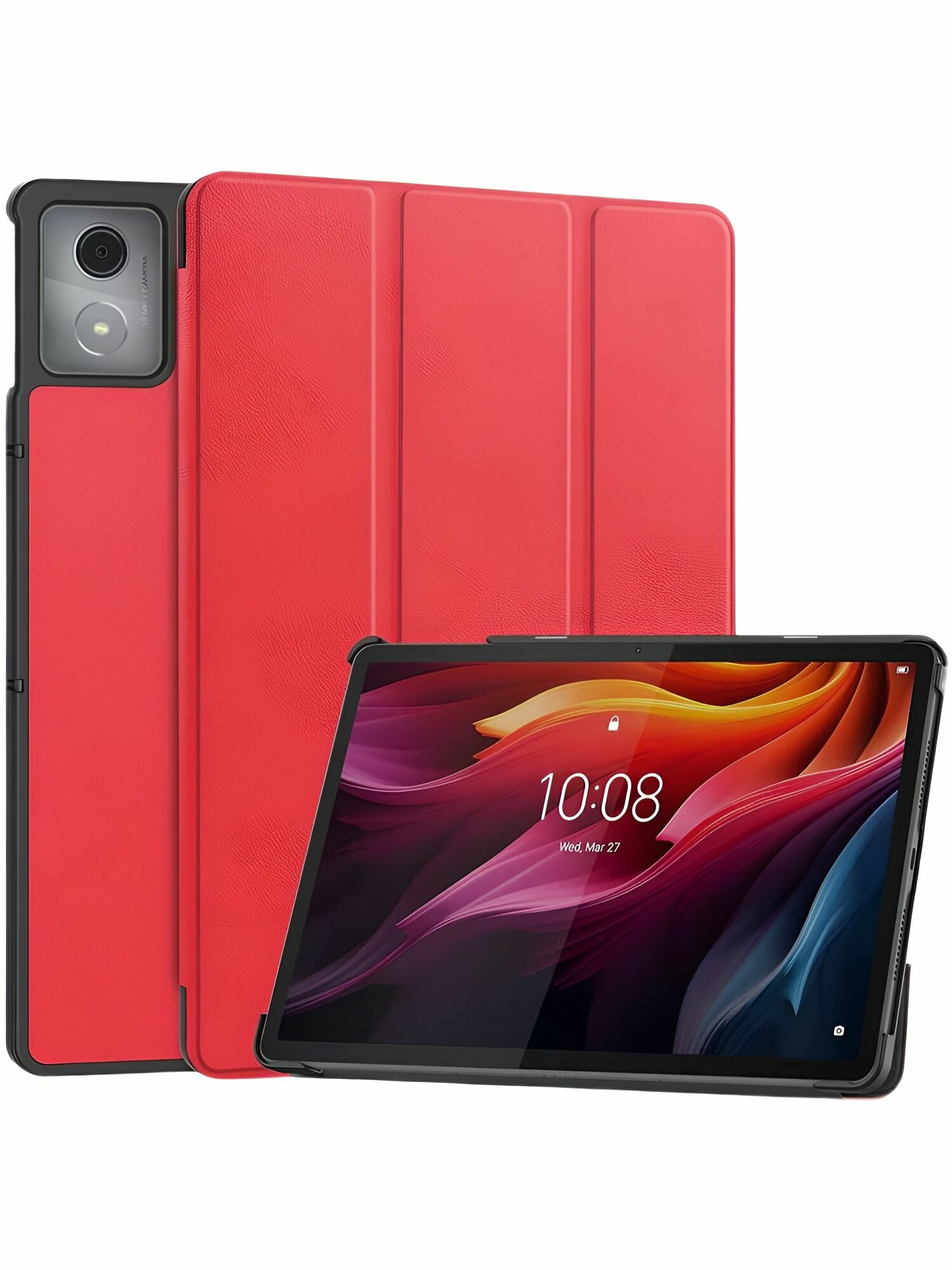 Умный чехол для Lenovo Tab K11 Plus (TB352FU) 11.45 дюйма, 2024 года, красный