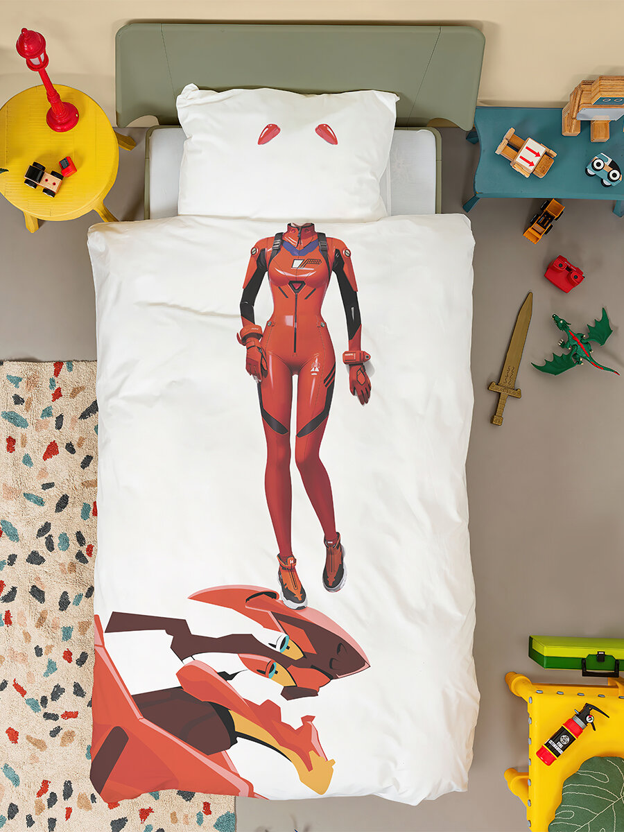 Постельное белье детское BELLEHOME "Мама, я Аска", сатин, 1,5 спальный