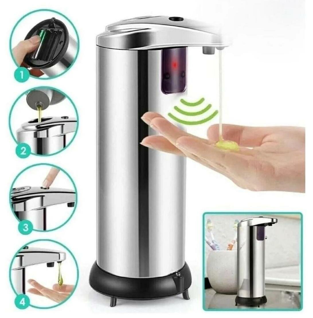 MILENI Автоматический дозатор для мыла, сенсорный, серебристый