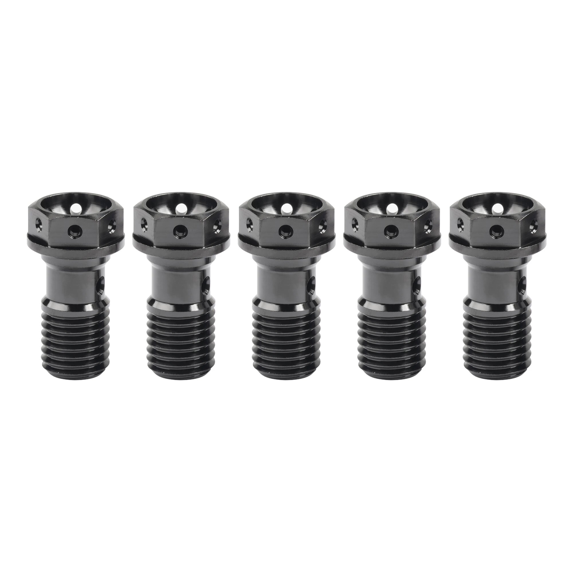 Xingxi болты из титанового сплава M10 для тормозного суппорта 5 шт. Black, Pitch 1.0mm